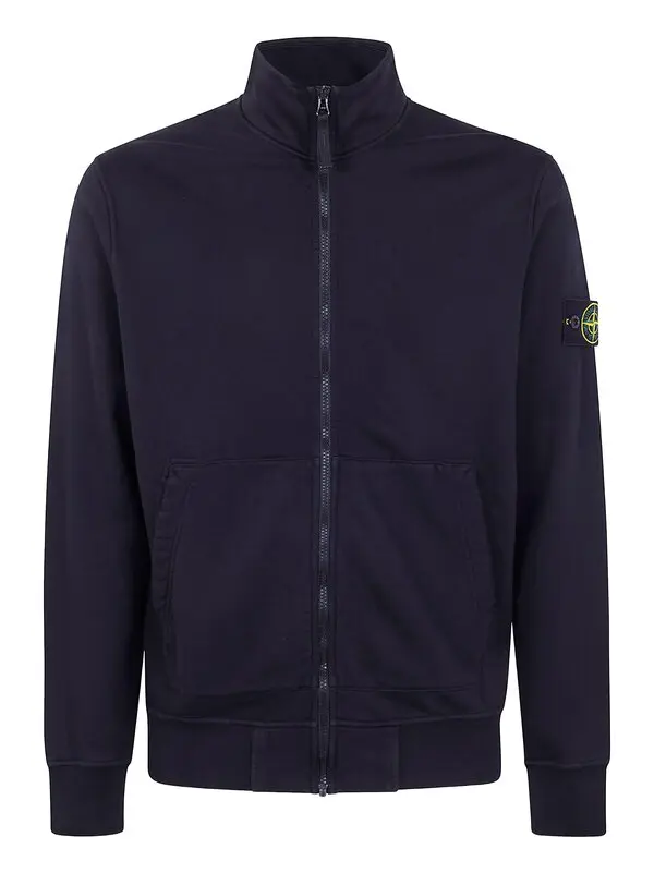 Stone Island Zip-up Cardigan - Black