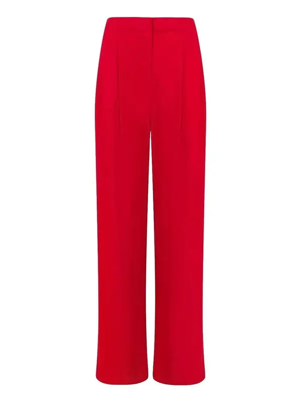 LENNY NIEMEYER Pleated Wide-leg Trousers - Red