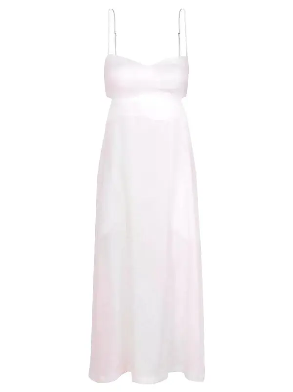 LENNY NIEMEYER Cut-out Linen Midi Dress - White