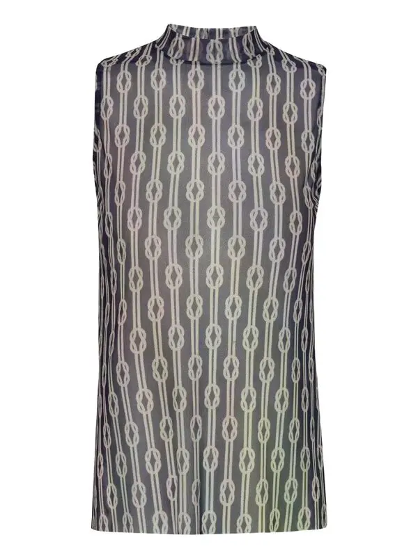 LENNY NIEMEYER Patterned Sleeveless Blouse - Blue