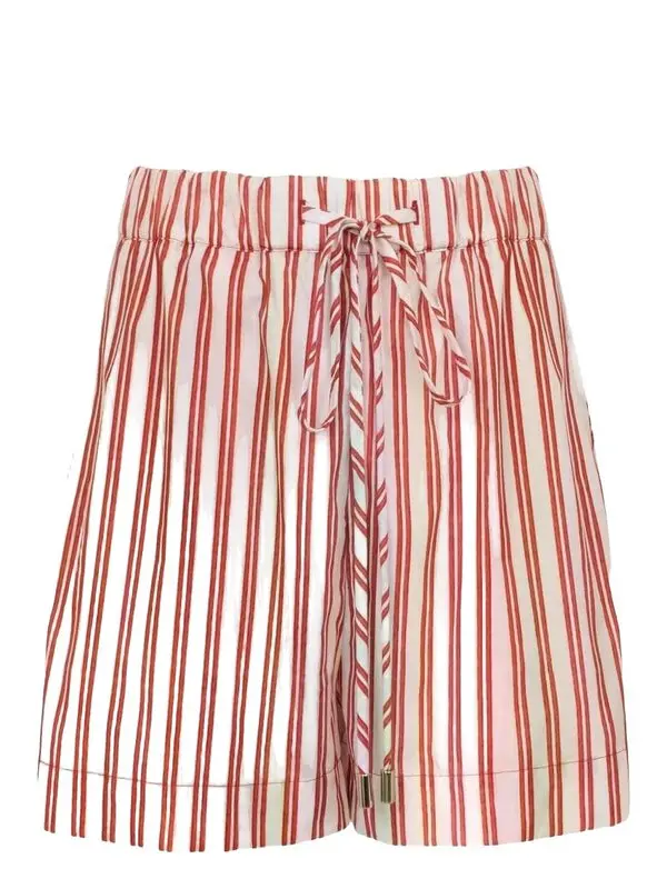 LENNY NIEMEYER Striped Drawstring Shorts - White