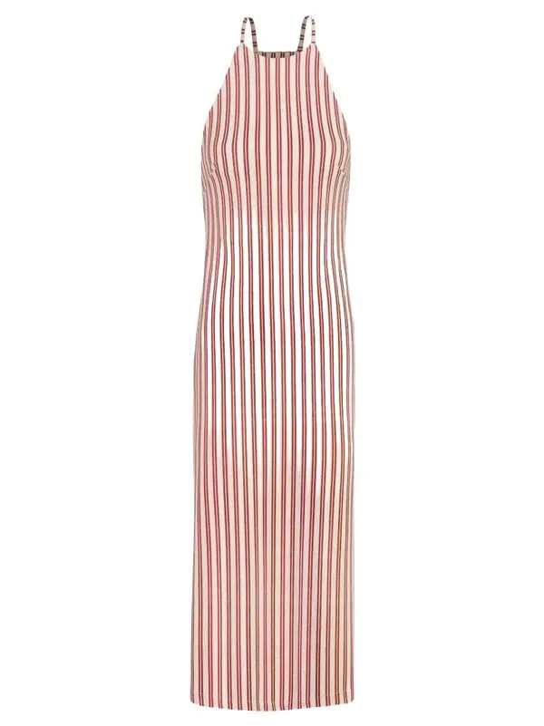 LENNY NIEMEYER Textured Striped Midi Dress - White