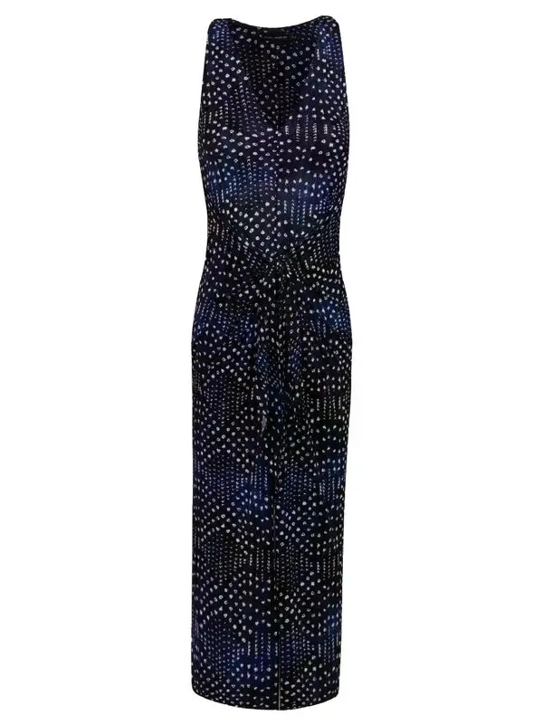 LENNY NIEMEYER Knotted V-neck Dress - Blue