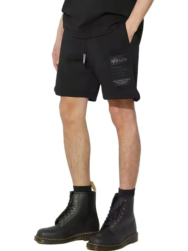 Alpha Industries Patch Shorts - Black