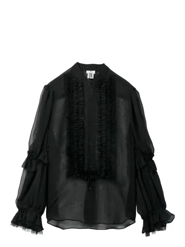 Noir Kei Ninomiya Ruffled Blouse - Black