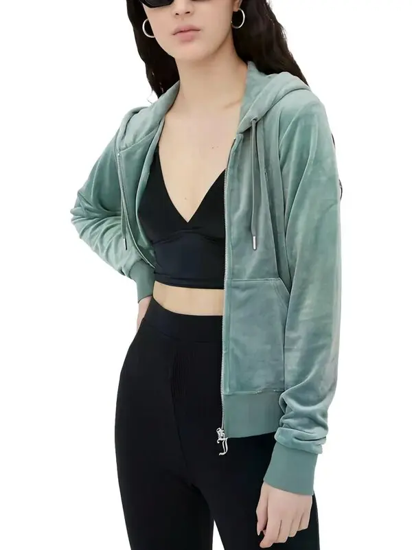 Juicy Couture Embroidered Zip-up Hoodie - Green