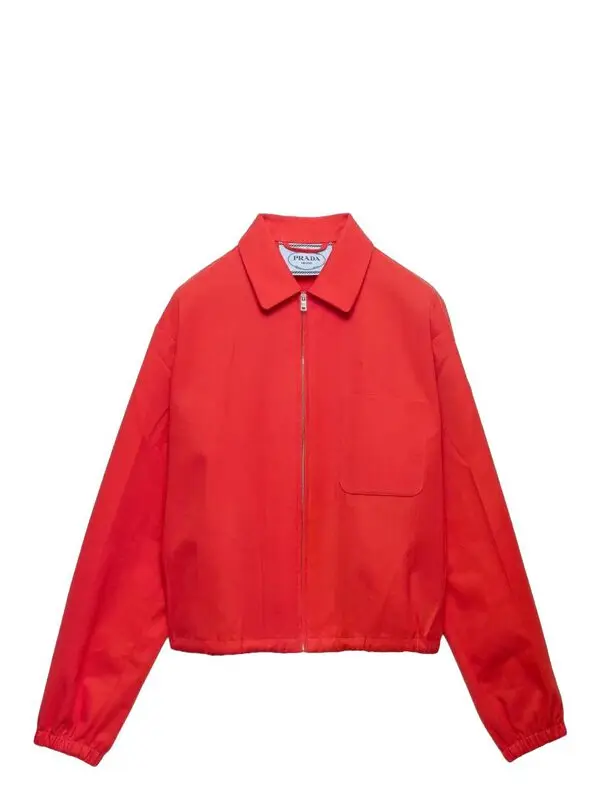 Prada Gabardine Blouson Jacket - Red