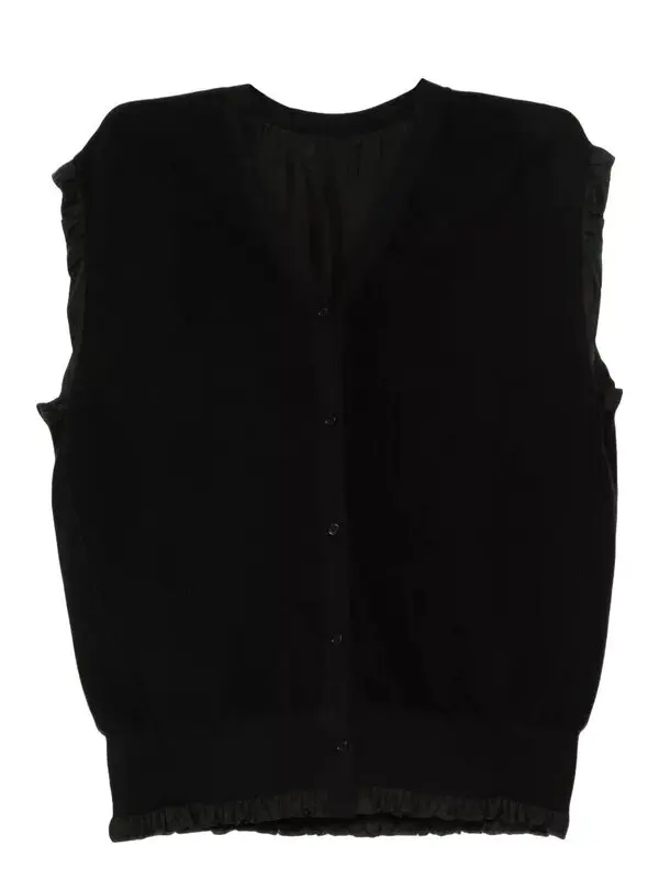 LESS Layered Knit Vest - Black