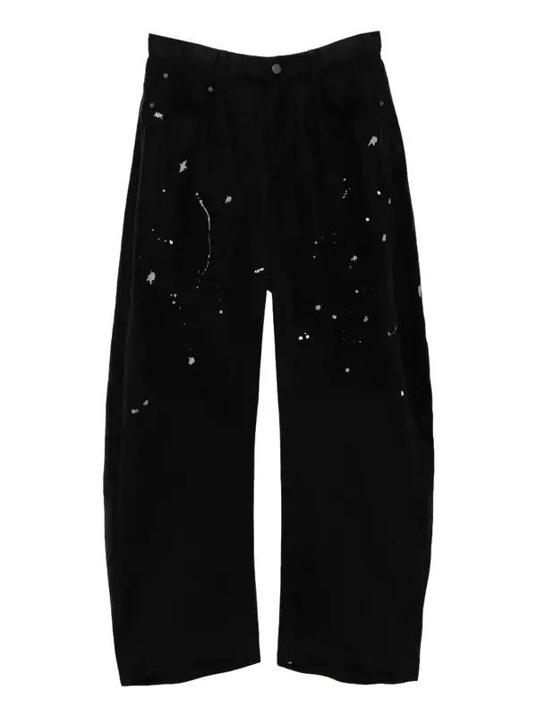 CROQUIS Artisan Splash Relaxed Trousers - Black