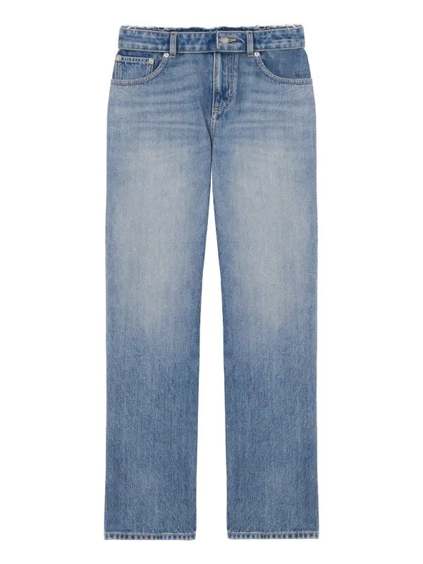 Alexander McQueen Deconstructed Straight Leg Jeans - Washed Blue