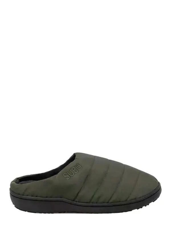 SUBU Quilted Logo Slippers - Green