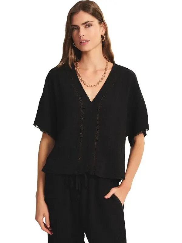 Velvet By Graham & Spencer Verna Top - Black