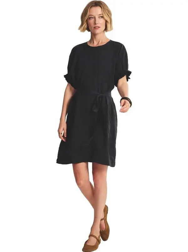 Velvet By Graham & Spencer Vivian Linen Mini Dress - Black