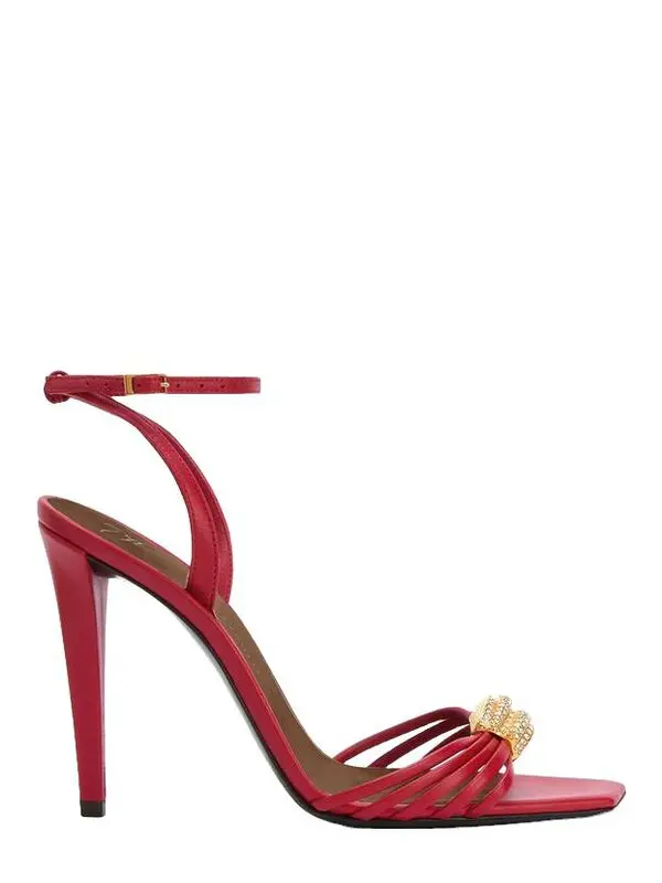 GIUSEPPE ZANOTTI Sunset Glow 105 Leather Sandals - Red