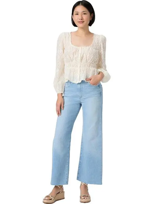 Paige Anessa Petite 29" Wide Leg Jean - Denim