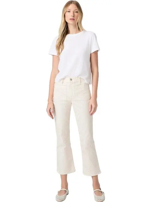 Paige Mason Crop Bootcut Jean - Stripe