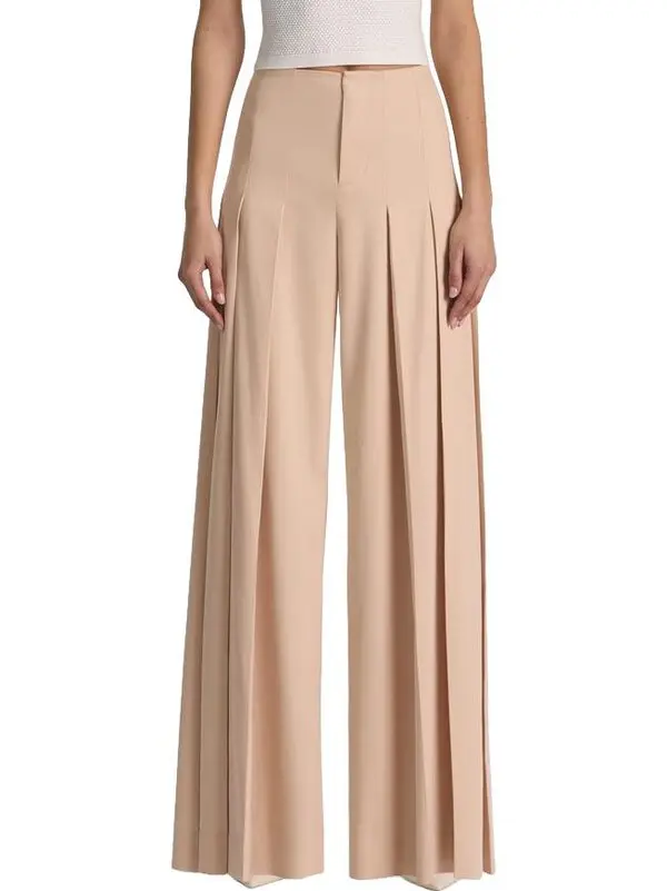 Alice + Olivia Ainslie Pleated Pant - Brown