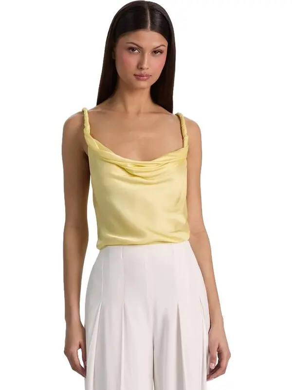 Alice + Olivia Monique Twist Strap Tank - Yellow