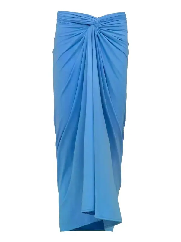 LENNY NIEMEYER Knotted Canga Skirt - Blue