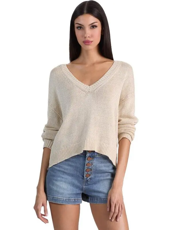 Alice + Olivia Williams Lightweight Pullover - Neutral