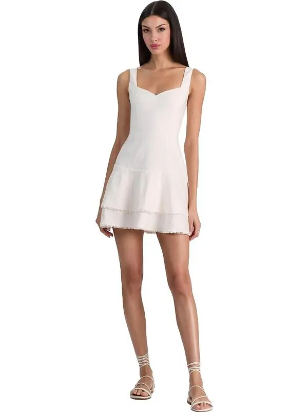 Alice + Olivia Miriam Sweetheart Mini Dress - White