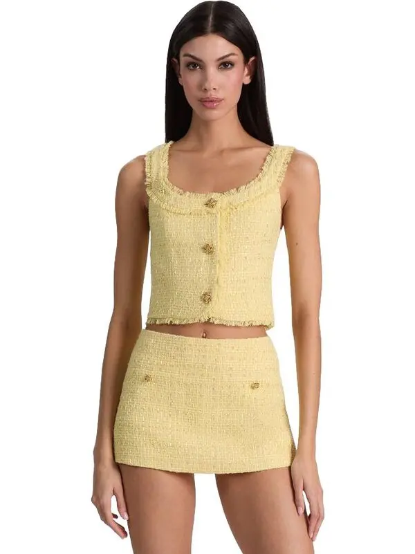 Alice + Olivia Shila Corset Top - Yellow