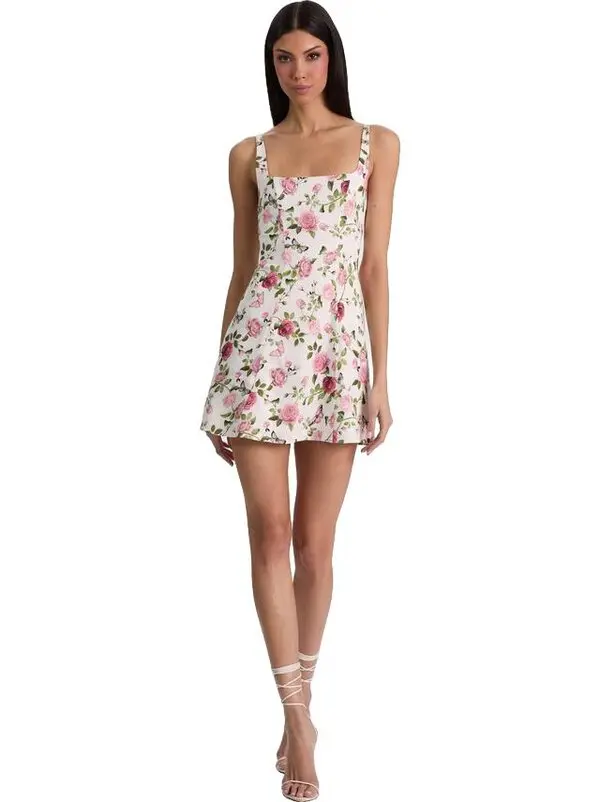 Alice + Olivia Julia Mini Dress - White