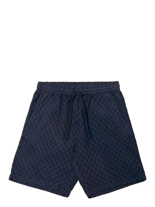 Universal Works Checkered Drawstring Shorts - Blue