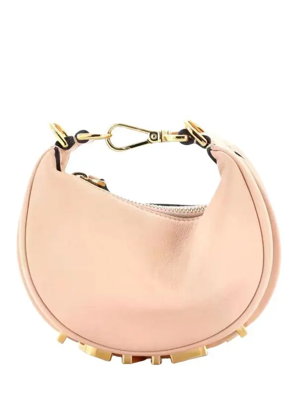 Fendi Graphy Bag Leather Nano Hobo Bag - Pink