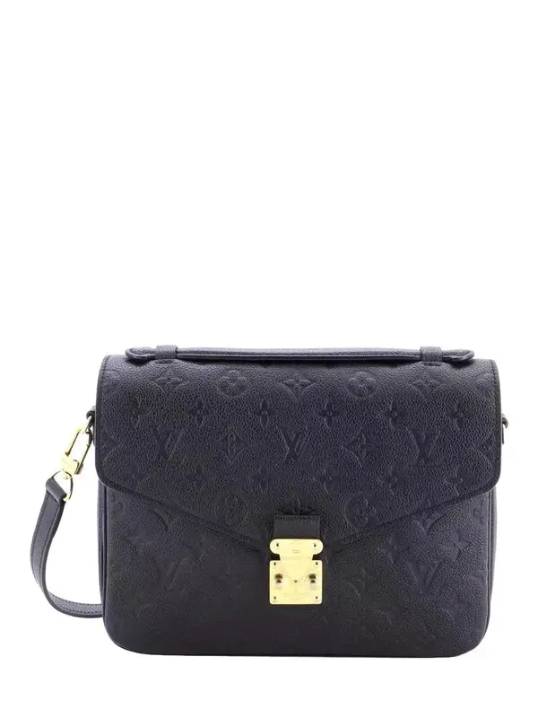 LOUIS VUITTON Pochette Metis Monogram Empreinte Leather Crossbody Bag - Black