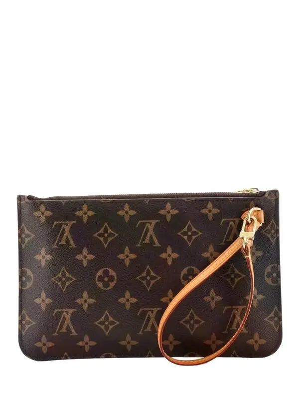 LOUIS VUITTON Neverfull Pochette Monogram Canvas - Brown