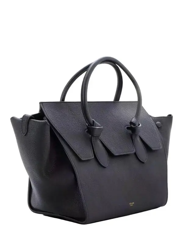 Celine Tie Knot Grainy Leather Mini Tote Bag - Black