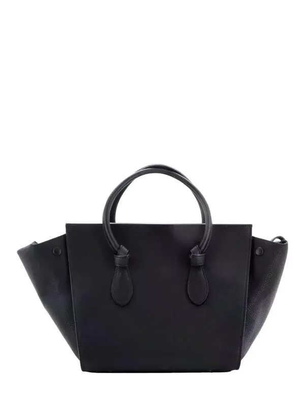 Celine Tie Knot Grainy Leather Mini Tote Bag - Black