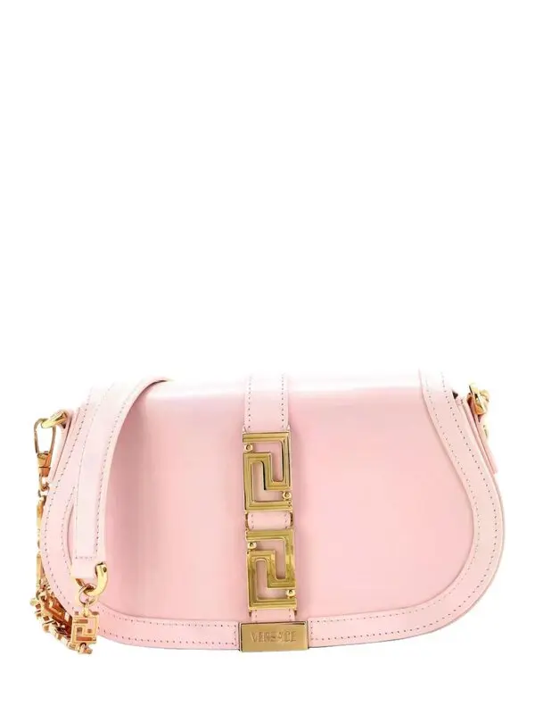Versace Greca Goddess Leather Medium Shoulder Bag - Pink