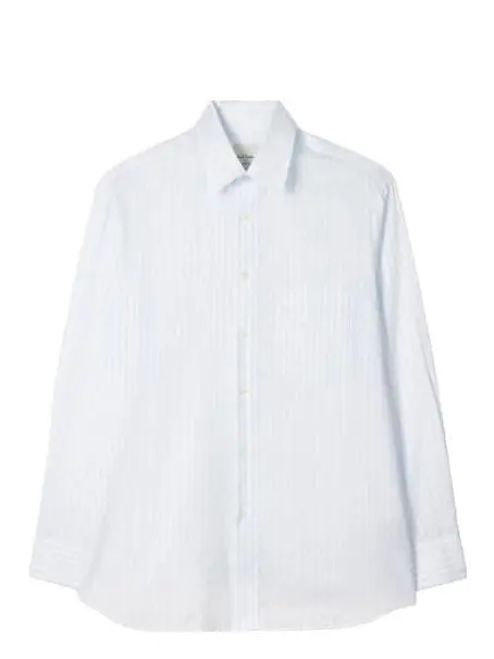 Paul Smith Light Textured Stripe Shirt - Blue