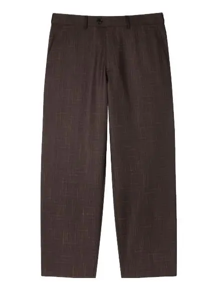 Paul Smith Relaxed-fit Wool Check Trousers - Purple