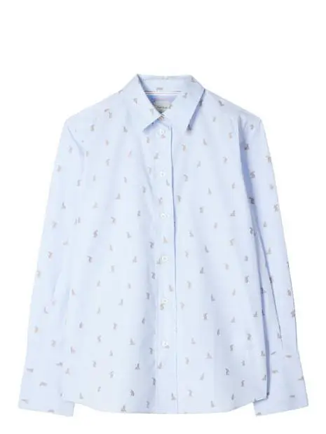 Paul Smith Fil Coupé Shirt - Blue