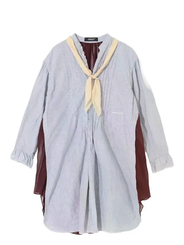 Undercover Pinstripe Ruffled Blouse - Blue