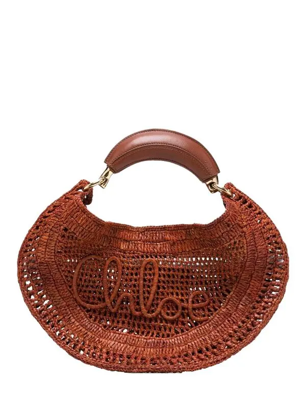 Chloé Rafia Hobo Bag - Brown