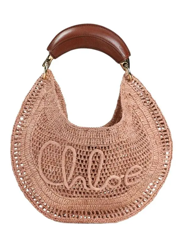Chloé Summer Banana Rafia Hobo Bag - Beige