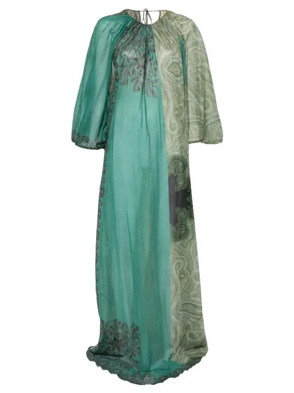 PIERRE-LOUIS MASCIA Printed Cotton And Silk Dress - Green