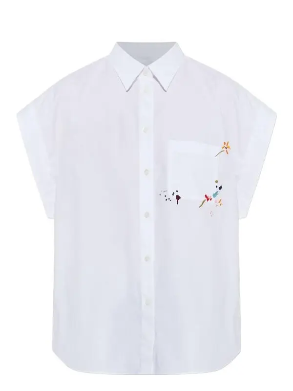 Paul Smith Embroidered Cotton Shirt - White