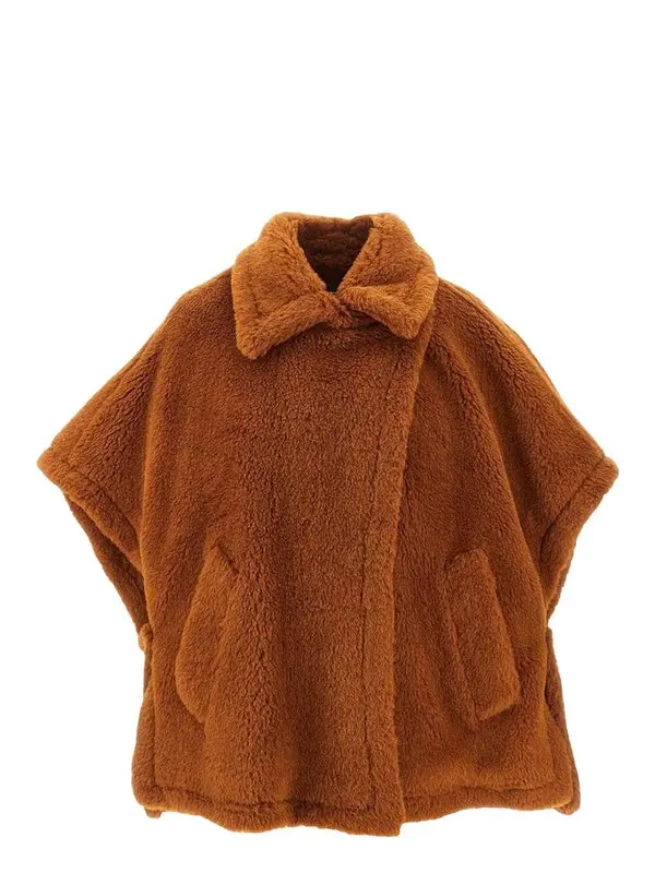 Max Mara Tebe Wool Cape - Brown