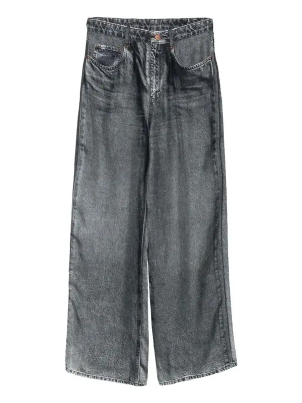 PIERRE-LOUIS MASCIA Silk Wide Leg Trousers - Sky Blue