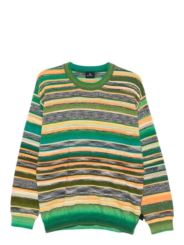 Paul Smith Striped Cotton Sweater - Green
