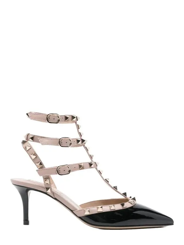 Valentino Garavani Rockstud Patent Leather Pumps - Black