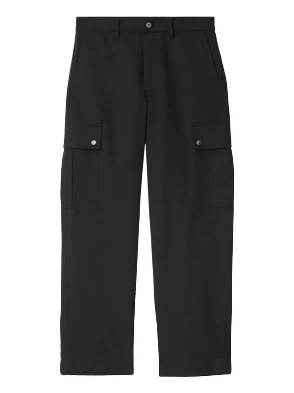 Burberry Cotton Trousers - Black