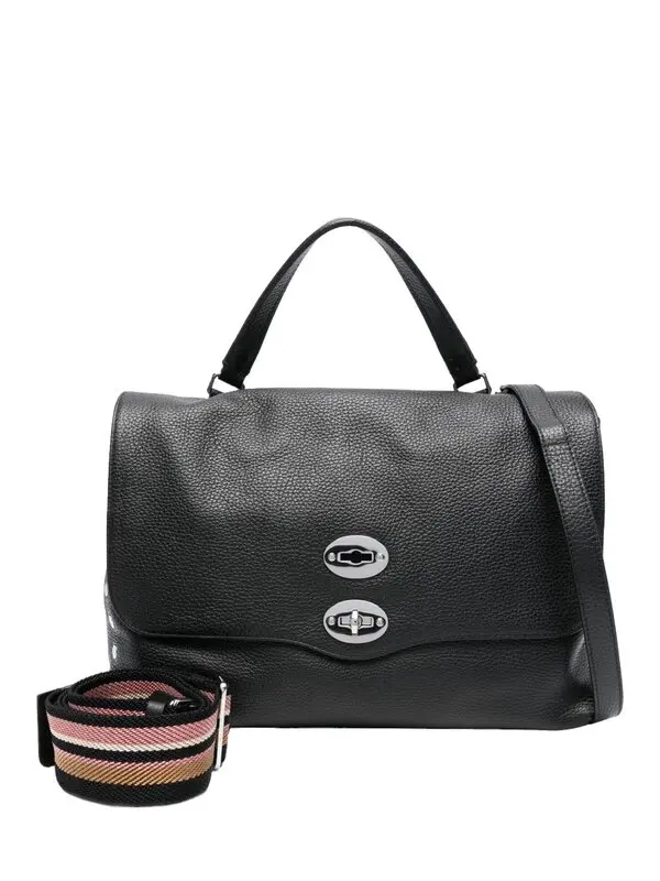 ZANELLATO Postina Daily Giorno Medium Leather Handbag - Black