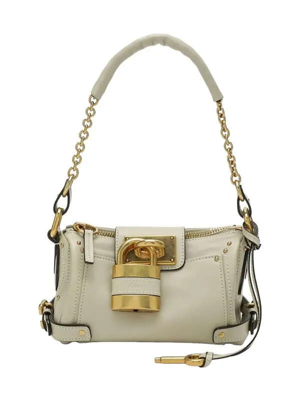 Chloé Paddington Small Leather Shoulder Bag - Beige