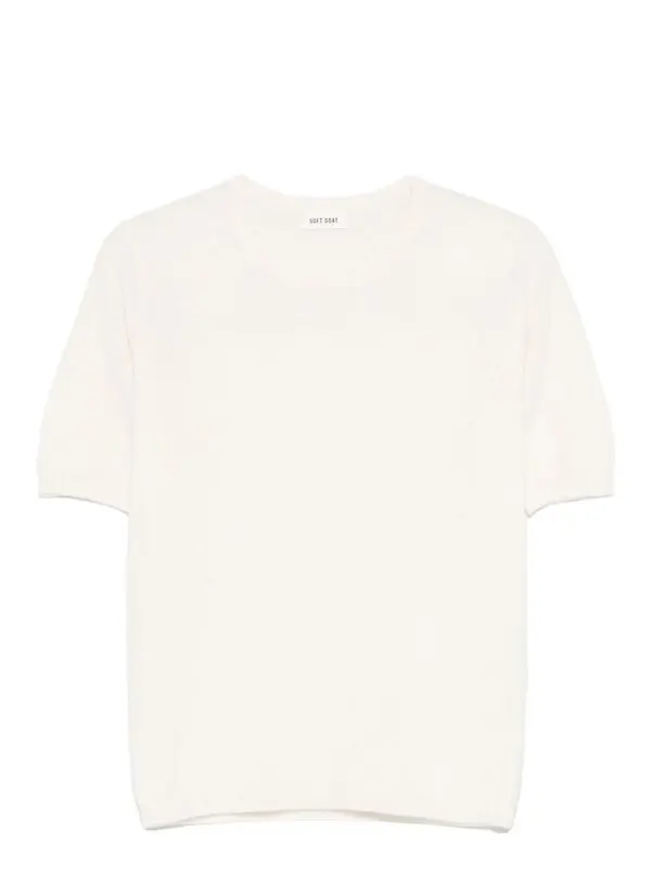 Soft Goat Cashmere Top - White